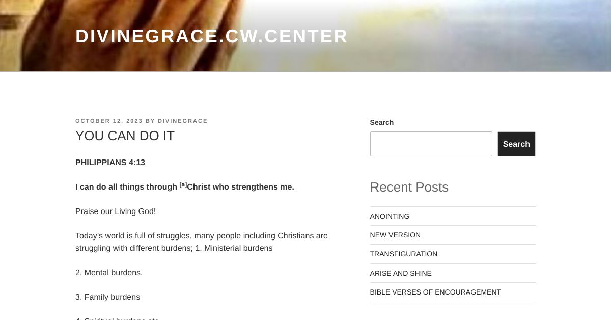YOU CAN DO IT – divinegrace.cw.center